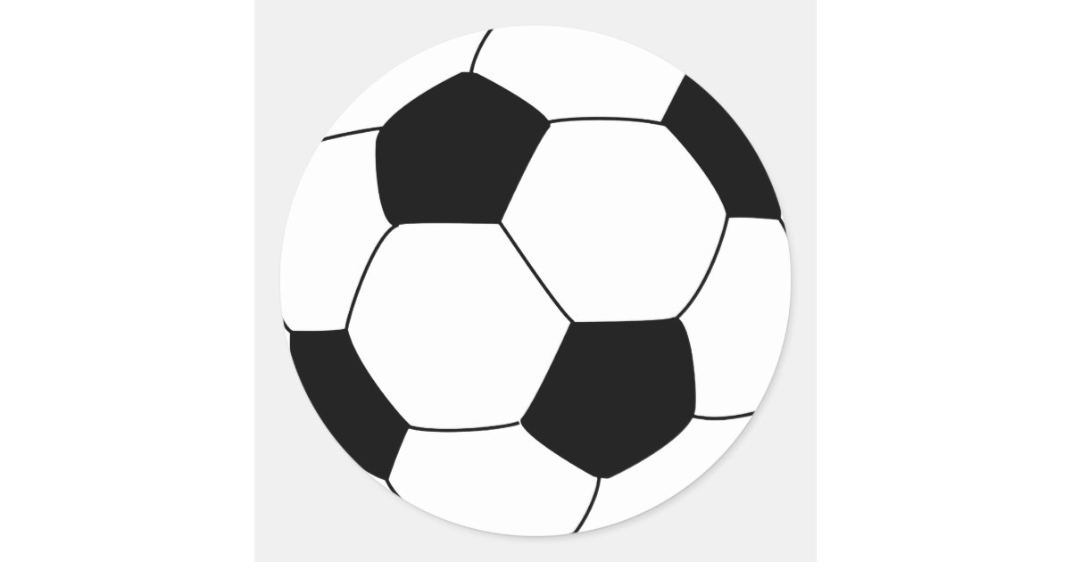 Soccer Football Classic Round Sticker | Zazzle