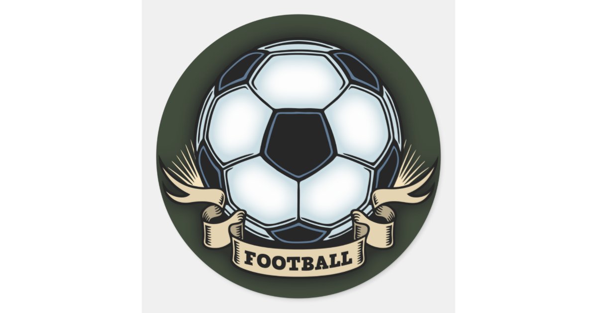 Soccer Football Classic Round Sticker | Zazzle