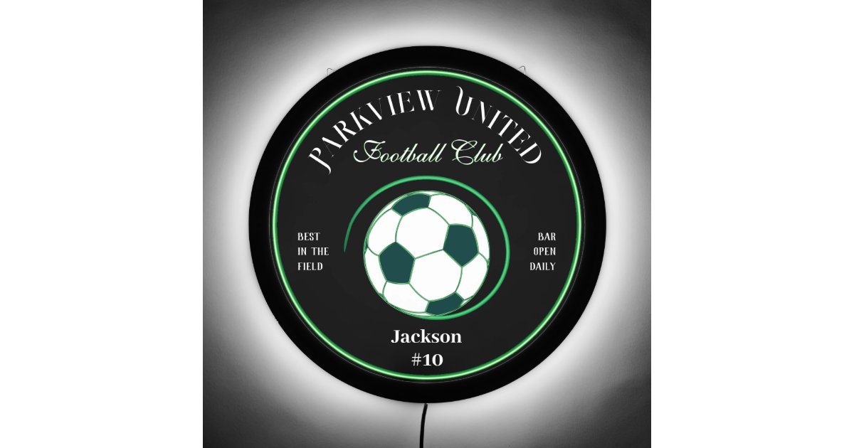 Soccer Football Club Bar LED Sign | Zazzle