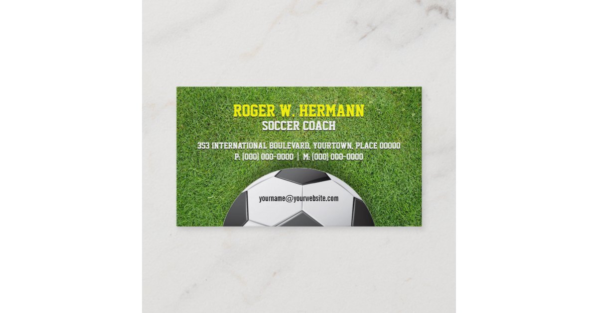 Soccer Football Coach Business Card | Zazzle