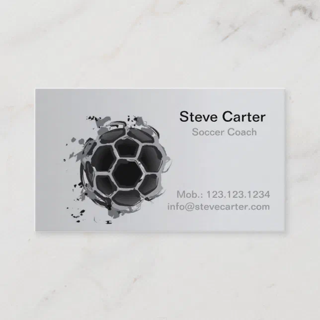 Soccer , Football Coach or Player Gamer Sport Team Business Card | Zazzle