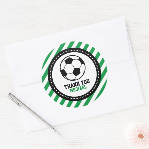 Soccer Football Party Thank You Favor Tags | Zazzle