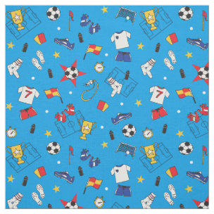 Soccer ball pattern fabric | Sport textile print | Zazzle