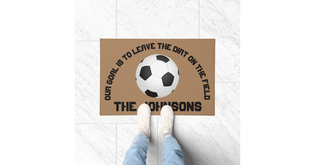 Soccer Football Personalized Doormat | Zazzle