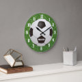 Soccer Football Personalized Name Large Clock | Zazzle