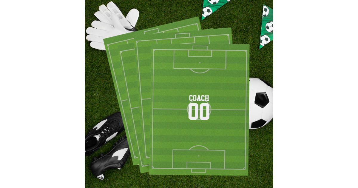 Soccer Football Pitch Look Personalized Pocket Folder | Zazzle