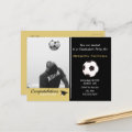 Soccer Football player graduation Photo party Postcard | Zazzle