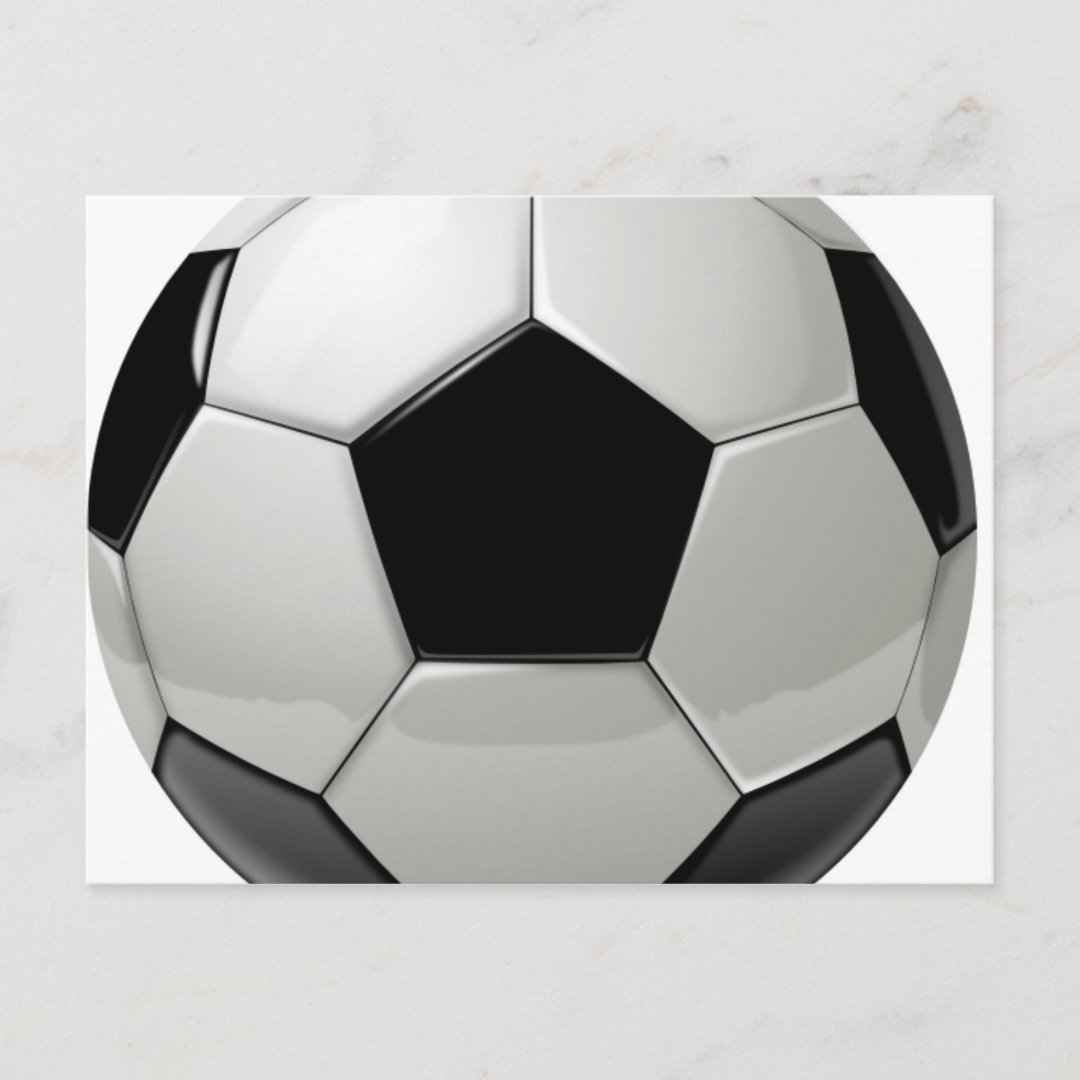 Soccer football postcard | Zazzle