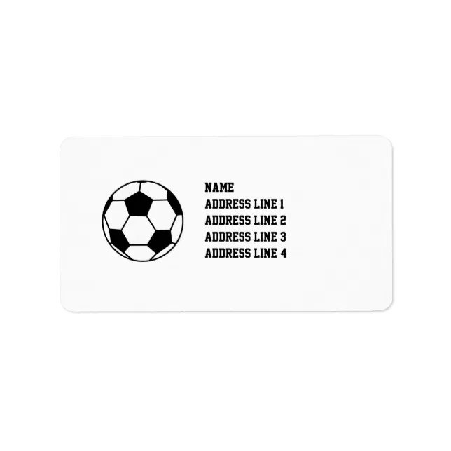 Soccer Football Return Address Labels or Name Tags | Zazzle