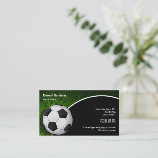 Soccer | Football Sports Coach Business Card | Zazzle