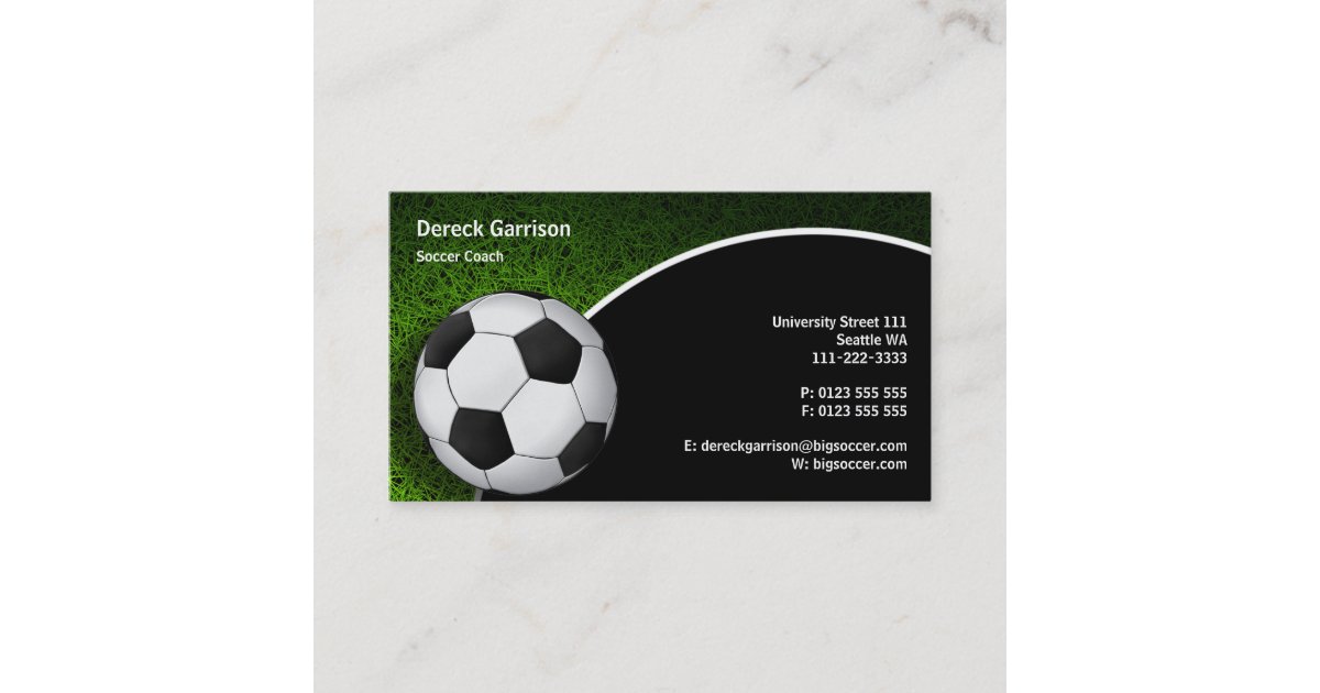 Soccer | Football Sports Coach Business Card | Zazzle