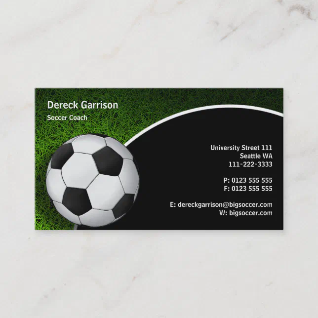Soccer | Football Sports Coach Business Card | Zazzle