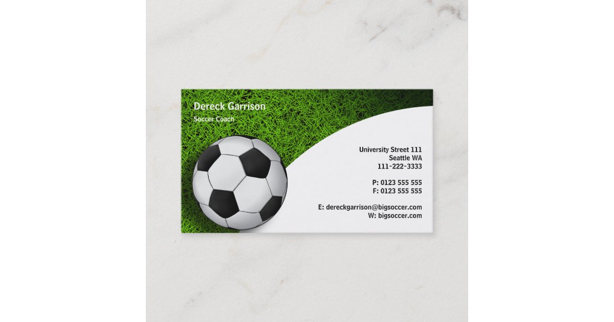 Soccer | Football Sports Coach Business Card | Zazzle