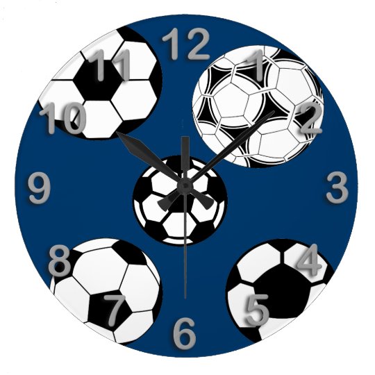Soccer football time large clock | Zazzle.com