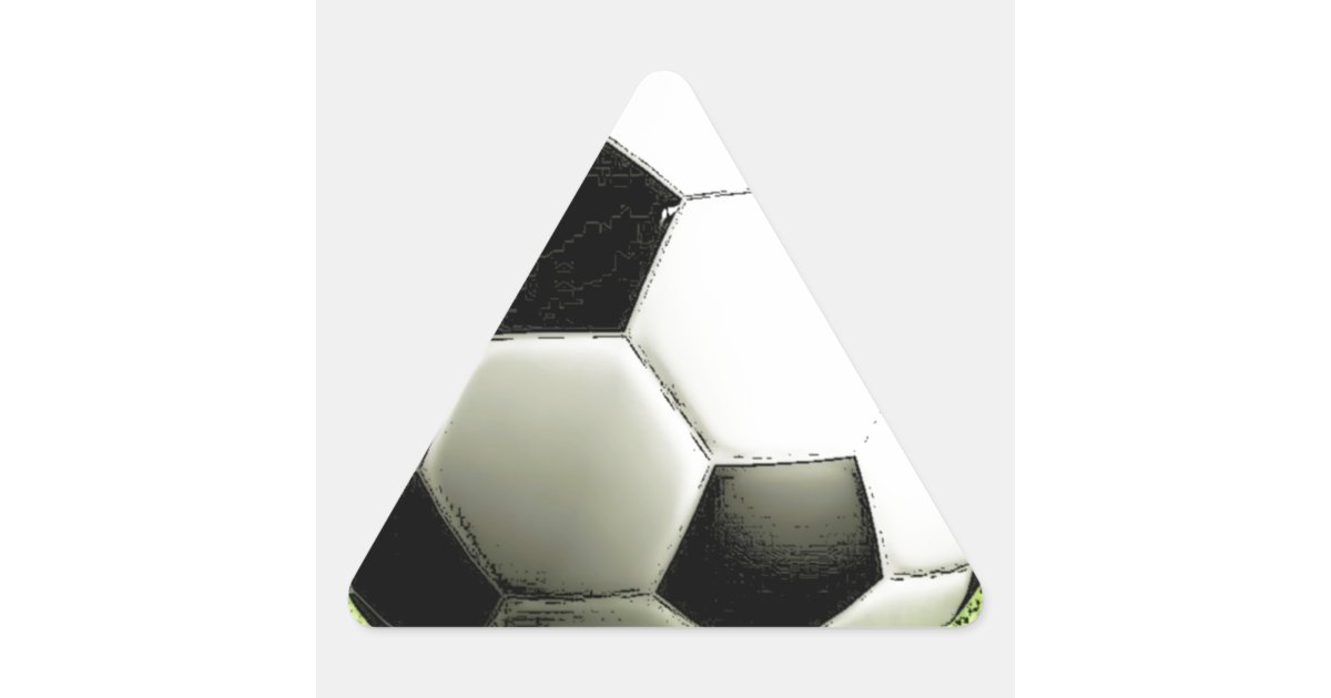 Soccer - Football Triangle Sticker | Zazzle
