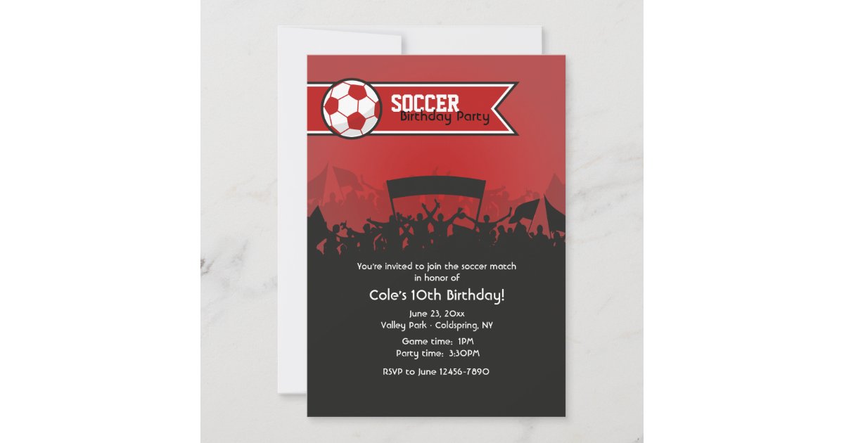 Soccer Game Invitation | Zazzle