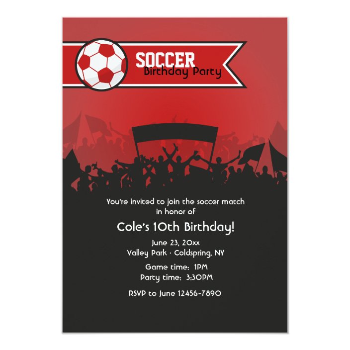 Soccer Game Invitation | Zazzle.com