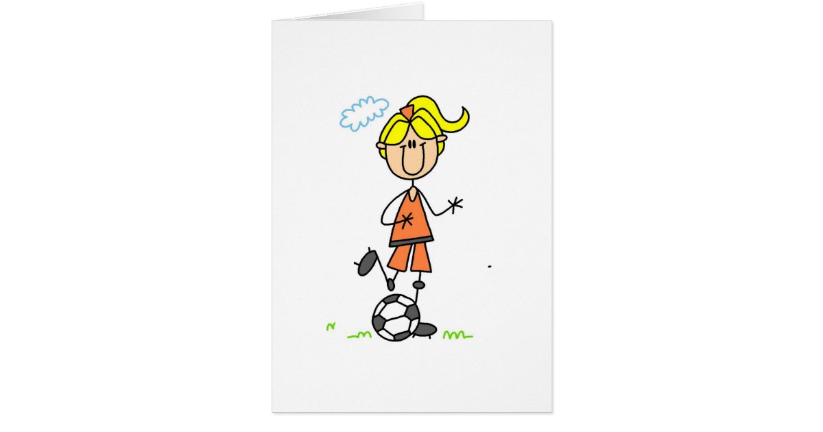 Soccer Girl Card | Zazzle