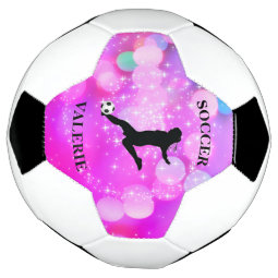 Soccer Girls Plum Sparkle Color Blast Soccer Ball | Zazzle