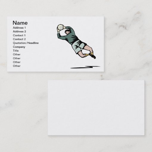 Soccer Goalie Business Card | Zazzle