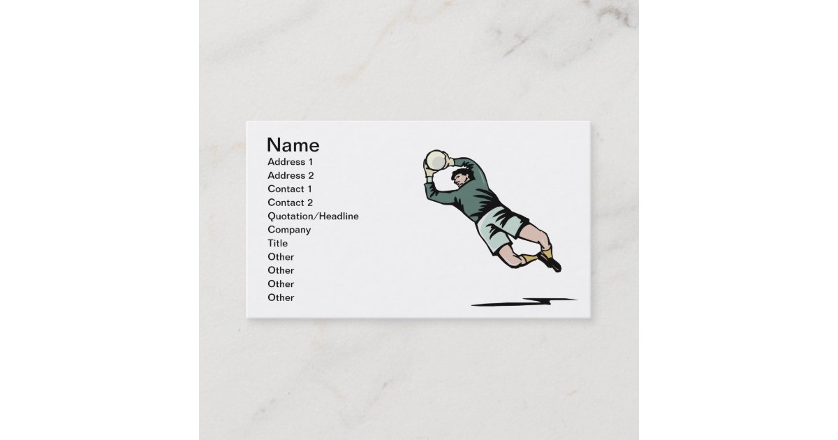 Soccer Goalie Business Card | Zazzle