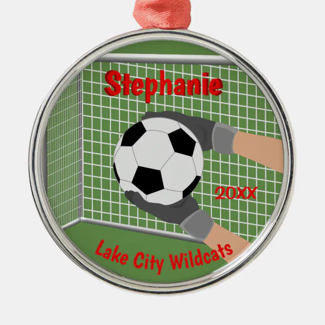 Soccer Goalie Personalized Ornament | Zazzle