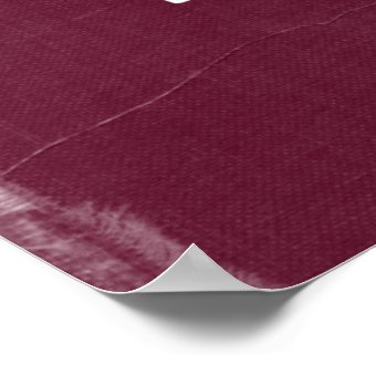 Soccer Goals Poster in Maroon Denim 010 | Zazzle