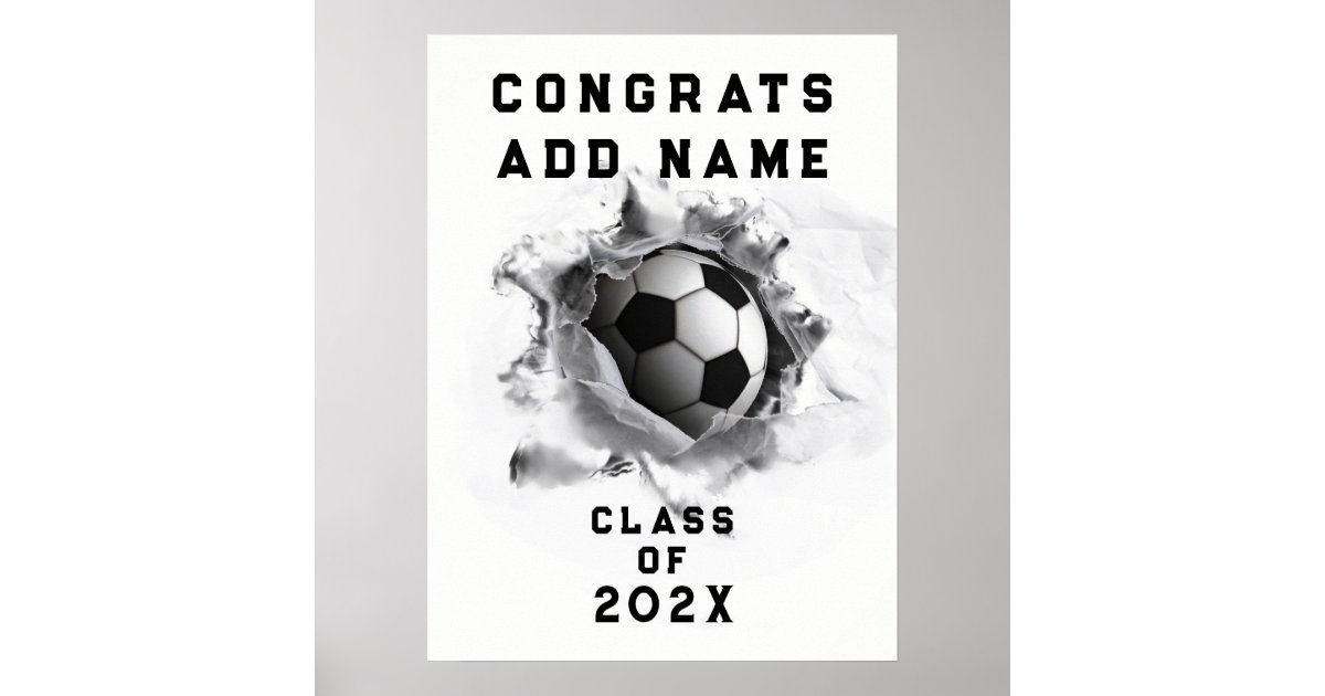 Soccer Graduation Poster | Zazzle