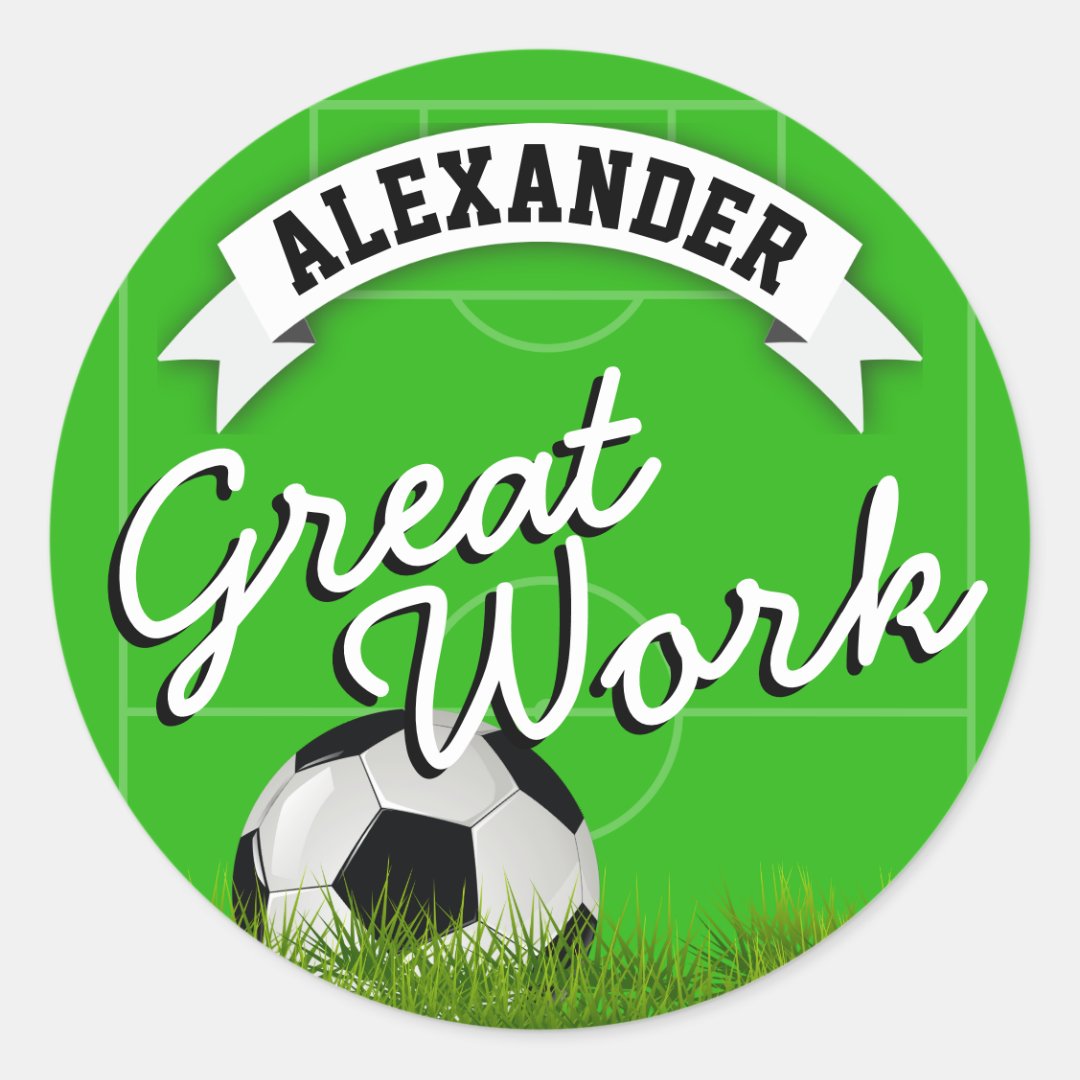 Soccer Home Schooling Classic Round Sticker | Zazzle