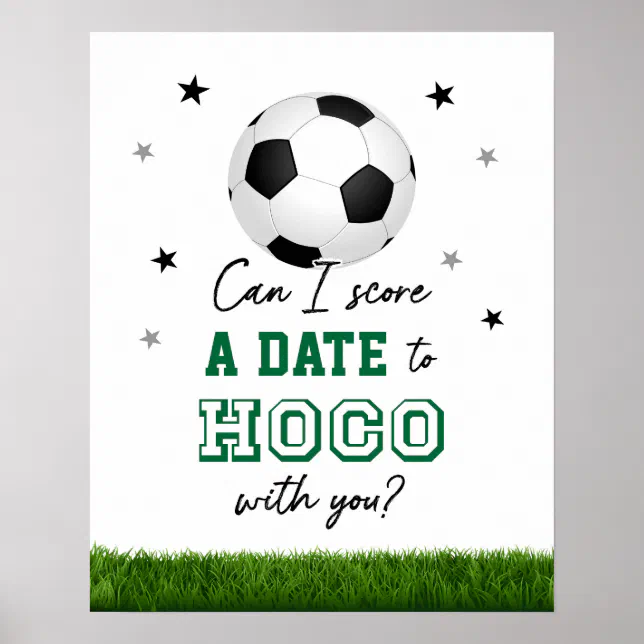 Soccer Homecoming Proposal Poster | Zazzle