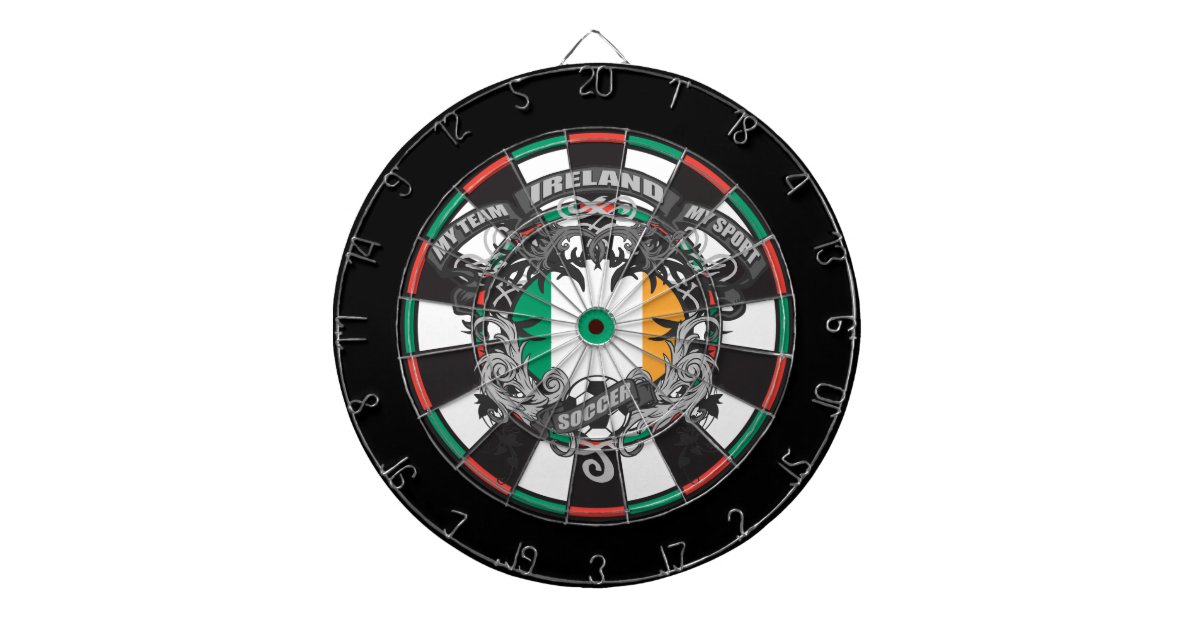 Soccer Ireland Dartboard With Darts | Zazzle