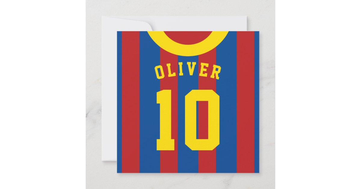 Soccer Jersey Themed Party Invites Template | Zazzle