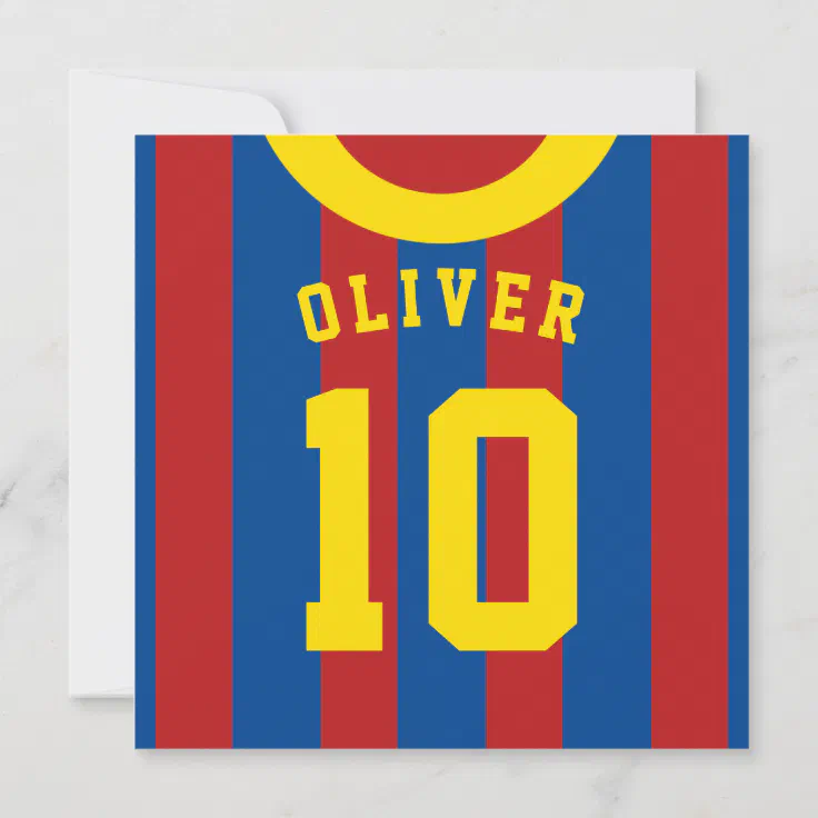 Soccer Jersey Themed Party Invites Template | Zazzle