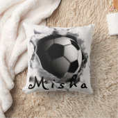 Soccer Kick Throw Pillow | Zazzle