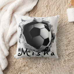 Soccer Kick Throw Pillow | Zazzle