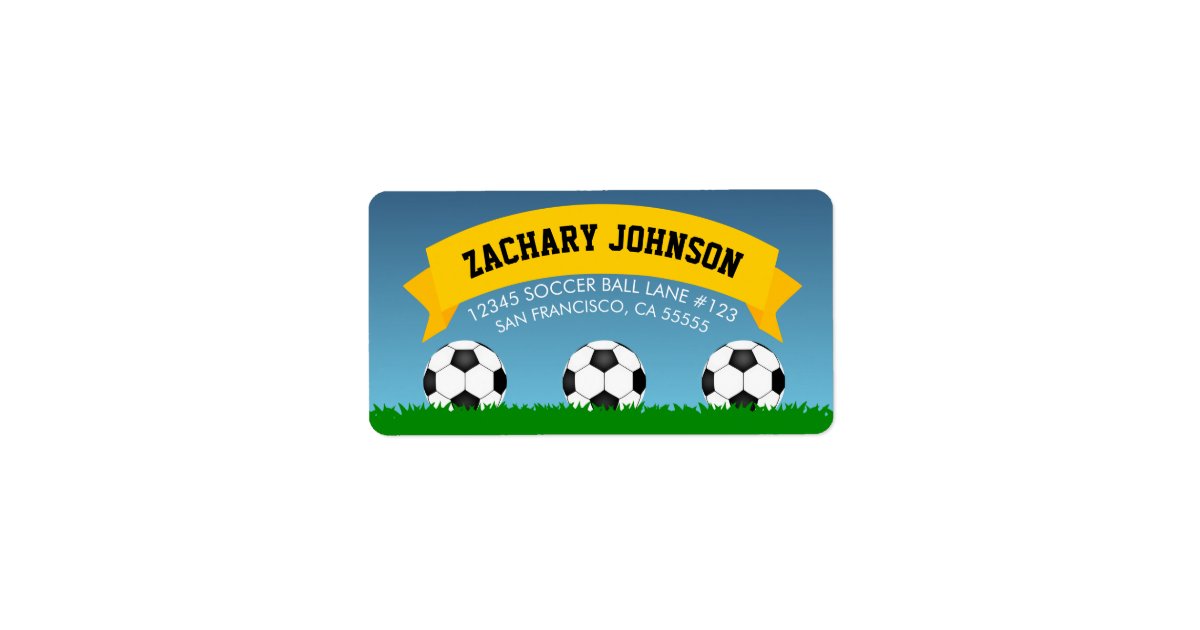 Soccer Label | Zazzle