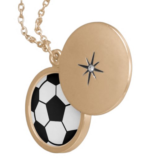 Soccer Locket Necklace for Girls | Zazzle