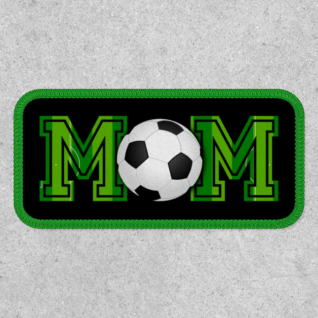 Soccer Mom Ball and Field Football Pitch Patch | Zazzle
