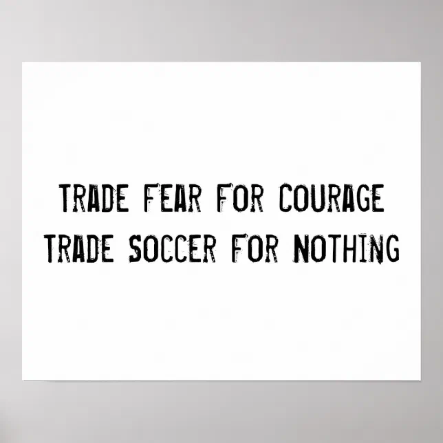 Soccer Motivational Poster | Zazzle