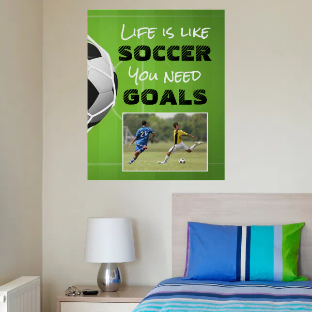Soccer Motivational Quote Photo Poster | Zazzle