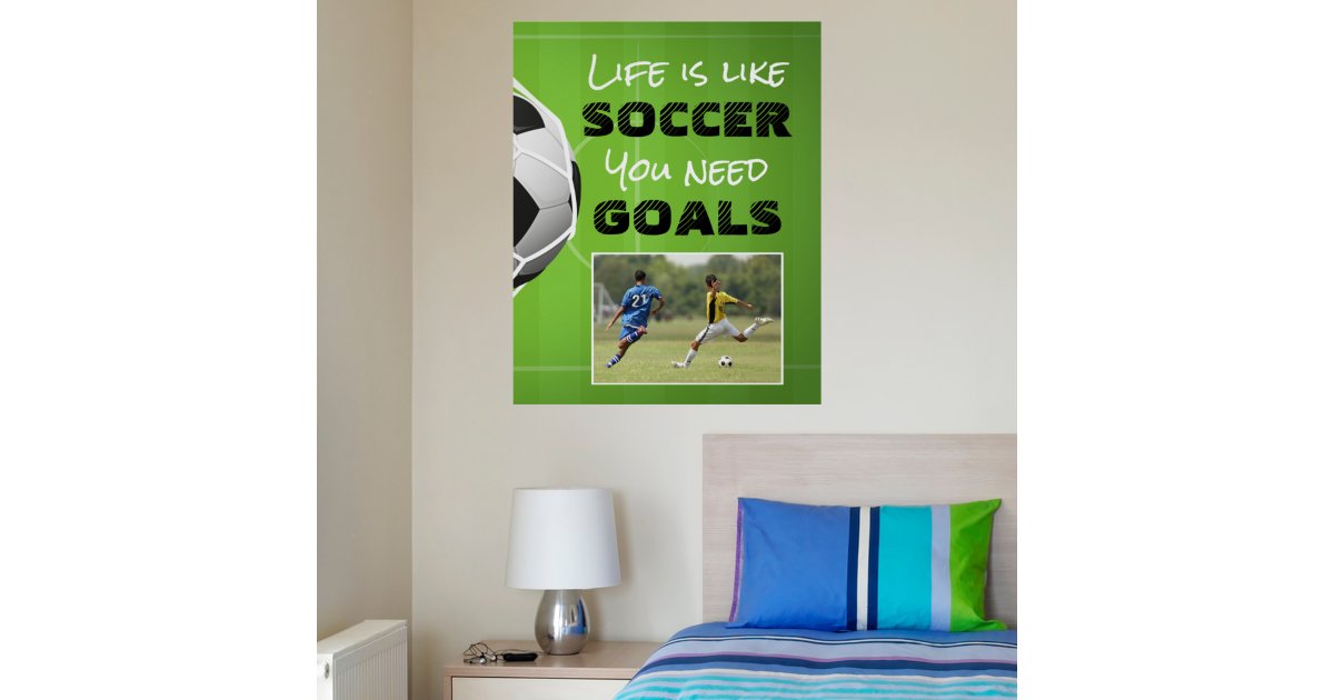 Soccer Motivational Quote Photo Poster | Zazzle