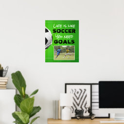 Soccer Motivational Quote Photo Poster | Zazzle