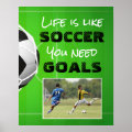 Soccer Motivational Quote Photo Poster | Zazzle