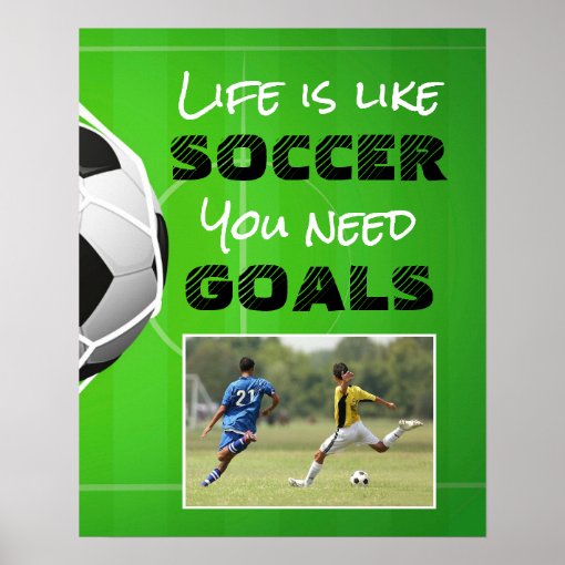 Soccer Motivational Quote Photo Poster | Zazzle
