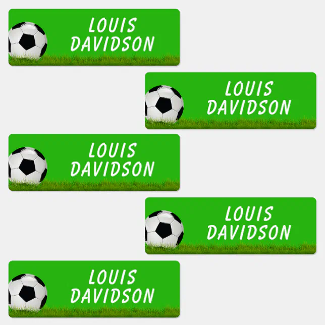 Soccer Name Kid's Labels | Zazzle