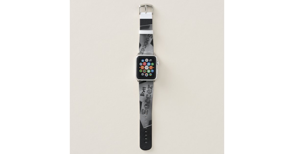 Soccer Personalized Apple Watch Band | Zazzle