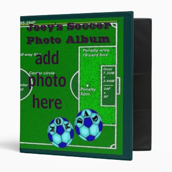 Soccer Photo Album Binder | Zazzle