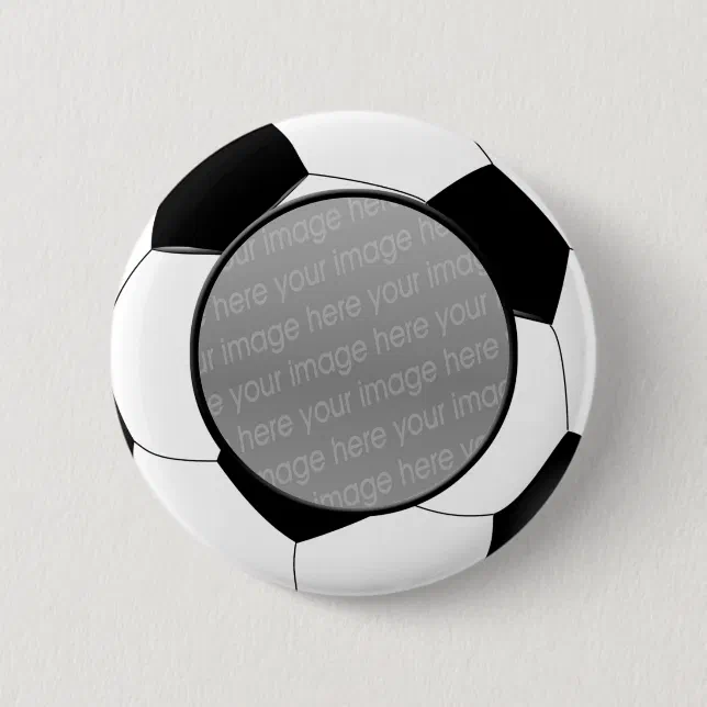 SOCCER photo badge Pinback Button | Zazzle