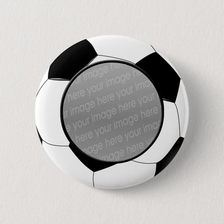 SOCCER photo badge Pinback Button | Zazzle