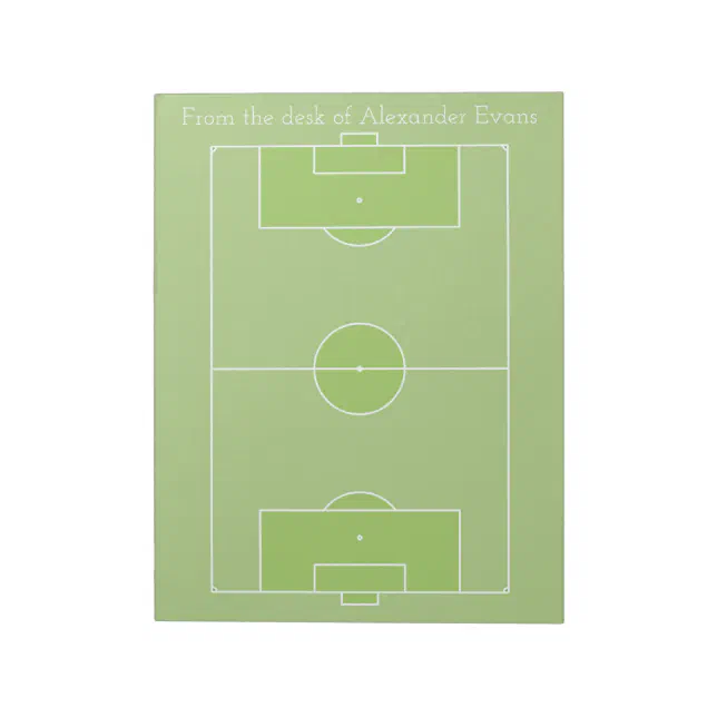 Soccer Pitch Notepad | Zazzle
